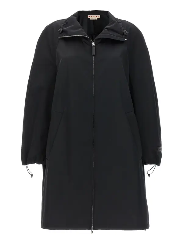Marni Satin Technical Fabric Parka - Black