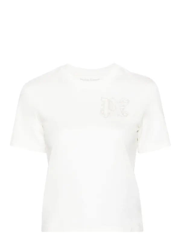 Palm Angels Logo Cotton T-shirt - White