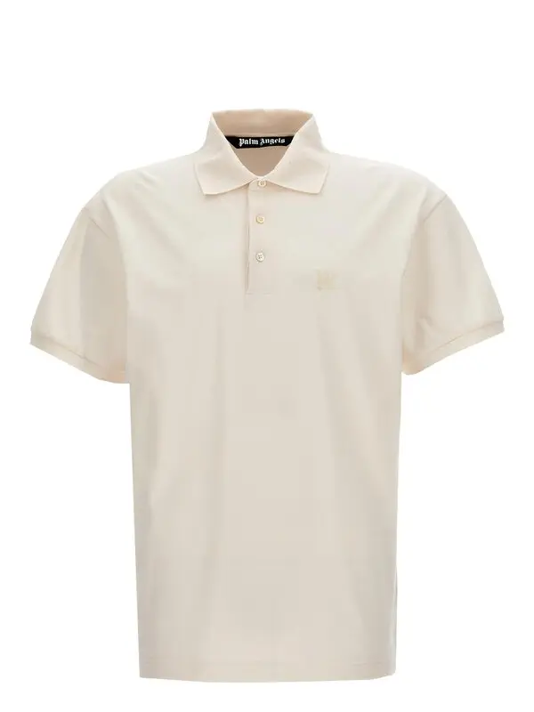 Palm Angels Monogram' Polo Shirt - White