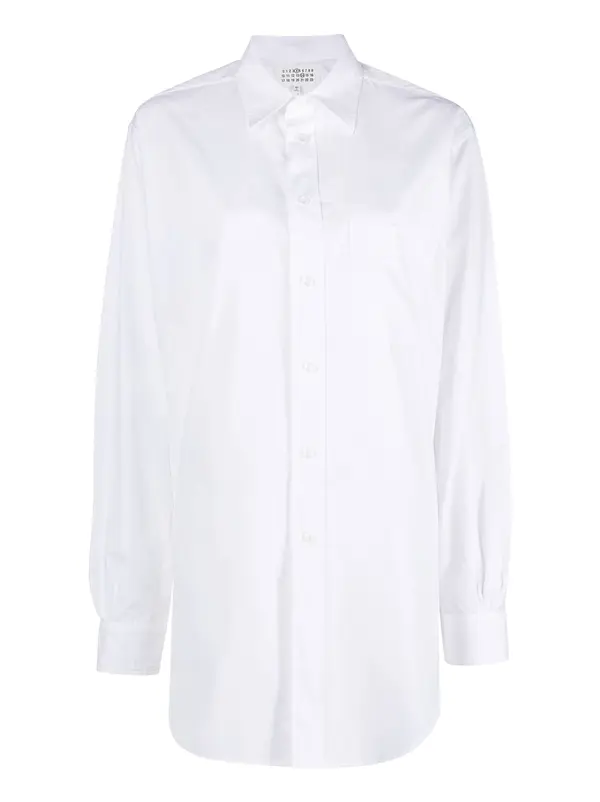 MAISON MARGIELA Long Cotton Shirt - White