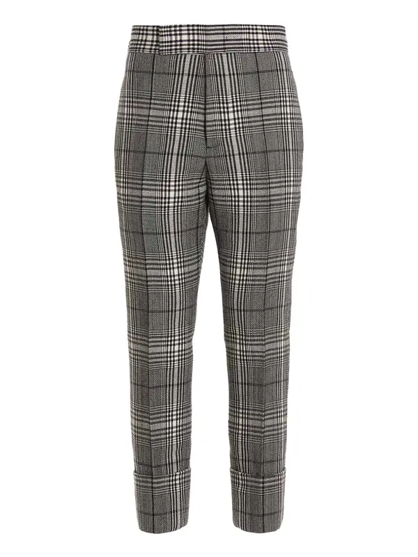 SAPIO N°7 Prince Of Wales Wool Pants - White/black