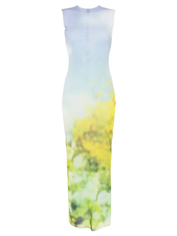 Acne Studios Printed Long Dress - Lilac