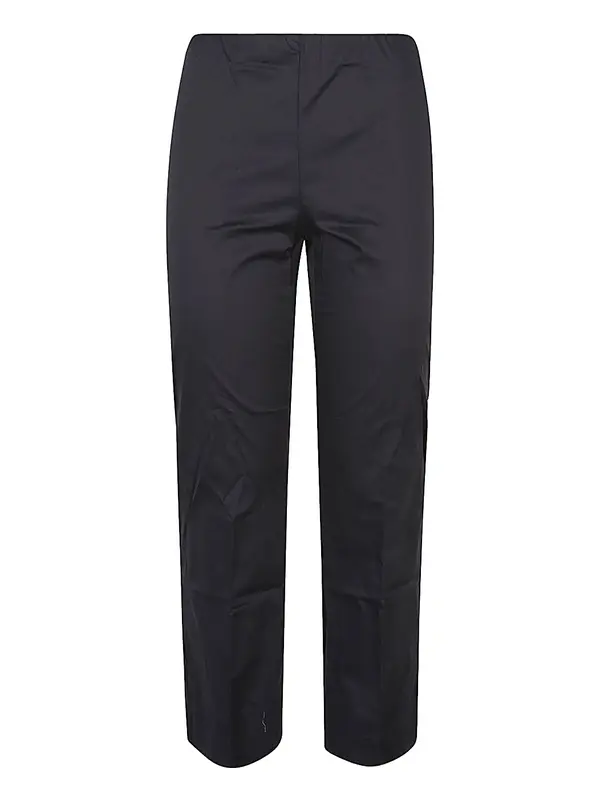 Liviana Conti Cotton Blend Cropped Trousers - Black