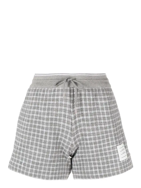 Thom Browne Tweed Cotton Shorts - Grey