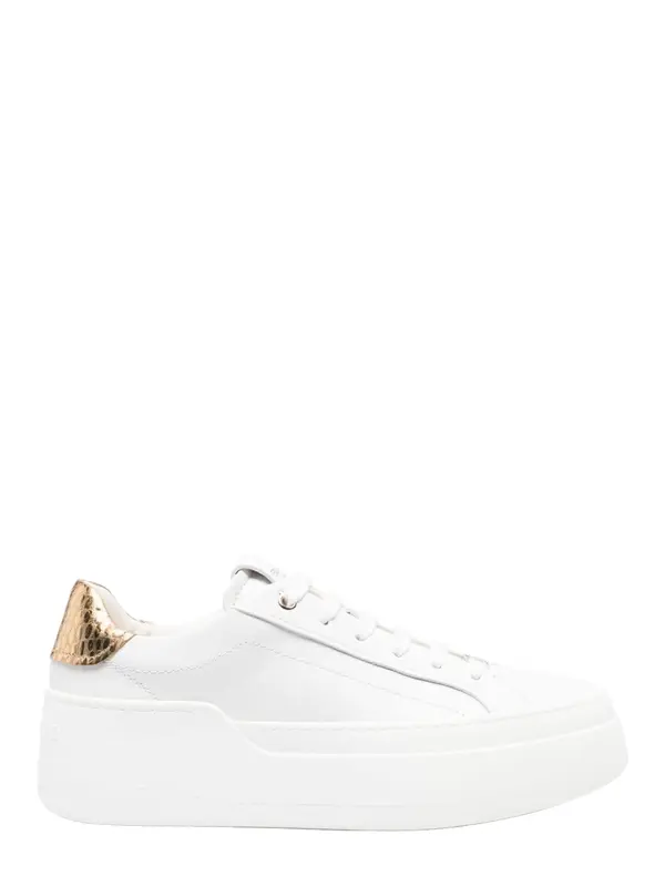 FERRAGAMO Platform Leather Sneakers - White