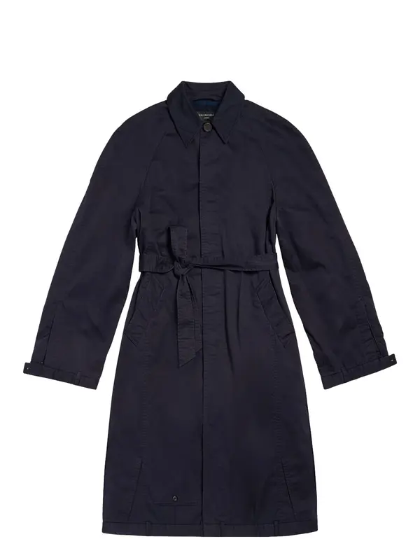 Balenciaga Deconstructed Cotton Coat - Blue