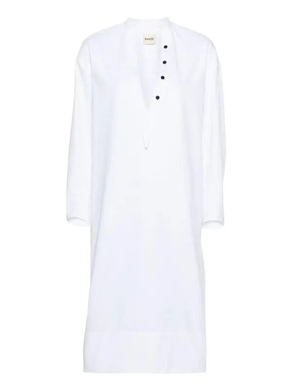 Khaite Brom Cotton Tunic Dress - White