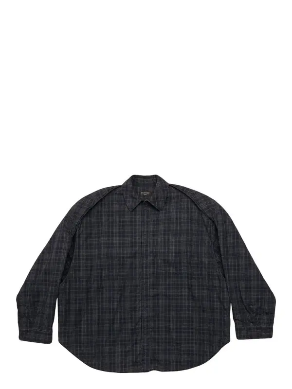 Balenciaga Checked Flannel Shirt - Grey