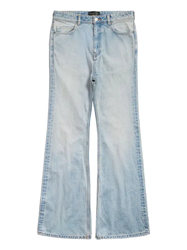 Balenciaga Flared Denim Jeans - Clear Blue