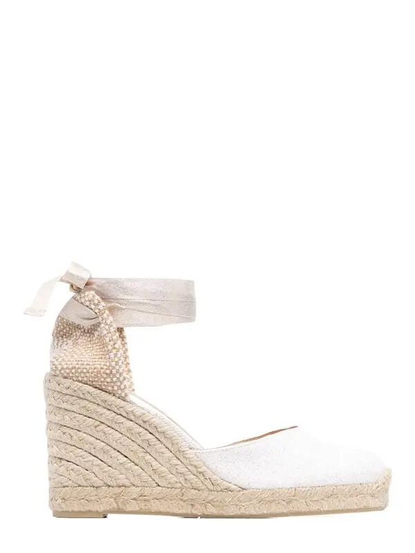 CastaÑer Carina 90mm Wedge Espadrilles - White