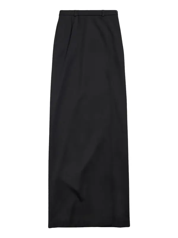 Balenciaga Wool Midi Skirt - Black