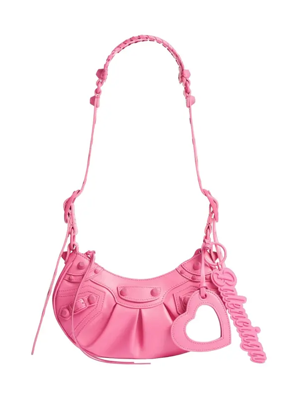 Balenciaga Le Cagole Xs Leather Shoulder Bag - Fuchsia