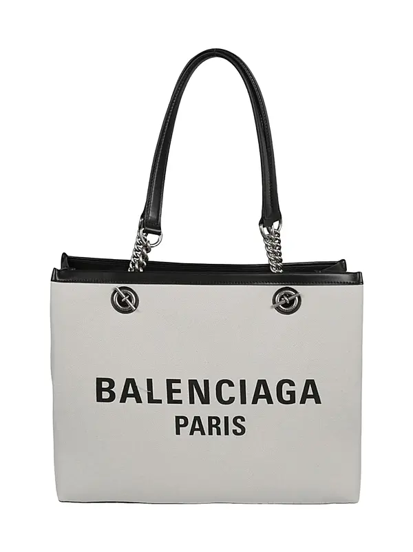 Balenciaga Duty Free Canvas Tote - Beige