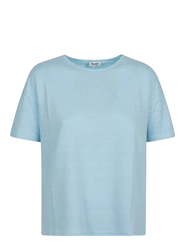 BASE Linen Jersey T-shirt - Clear Blue