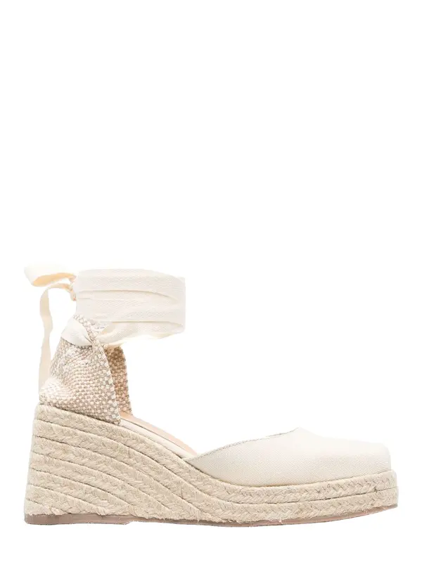 CastaÑer Tina Raffia Wedge Espadrilles - Beige