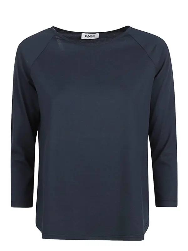 BASE Cotton Crewneck Sweater - Blue