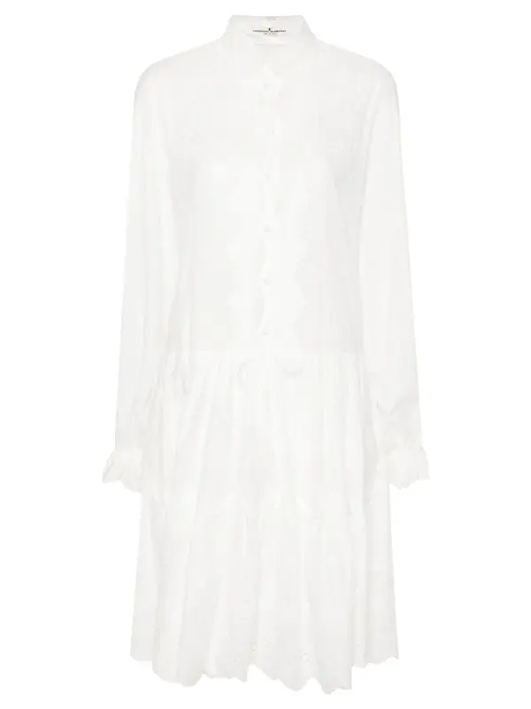 Ermanno Scervino Embroidered Shirt Dress - White