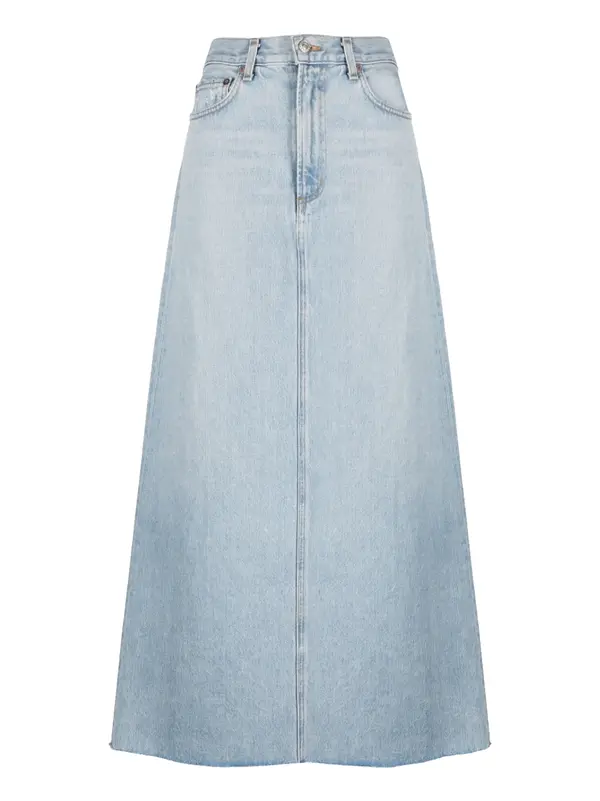 AGOLDE PRE Agolde Denim Maxi Skirt - Clear Blue
