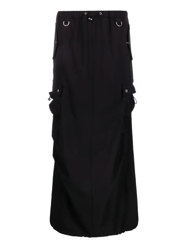 Coperni Tailored Cargo Maxi Skirt - Black