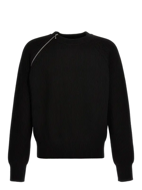 Burberry Zip Detail Sweater - Black