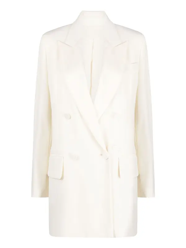 Max Mara Virgin Wool Blazer - White