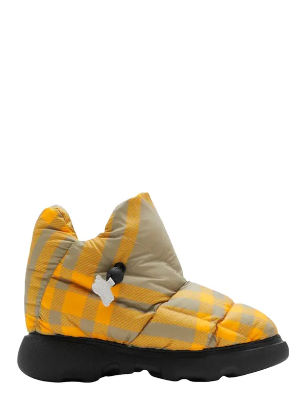Burberry Check Pattern Boots - Yellow