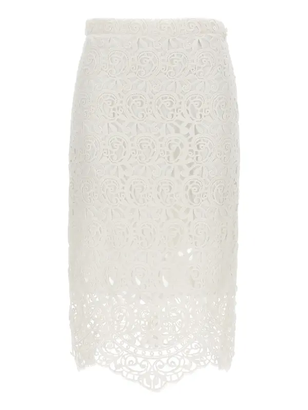Burberry Lace Skirt - White