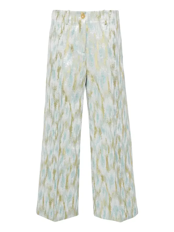 Erika Cavallini Printed Cropped Trousers - Multicolour