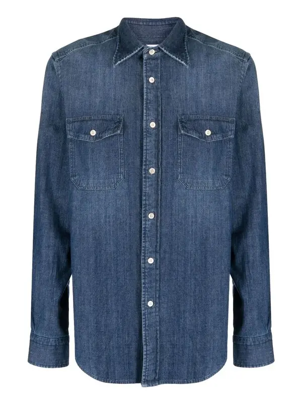 Boglioli Button Down Shirt - Denim