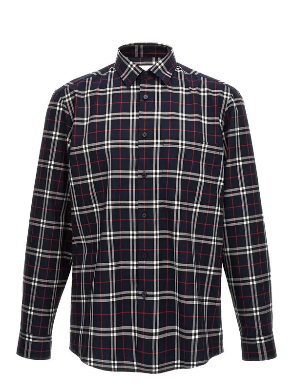 Burberry Check Shirt - Blue