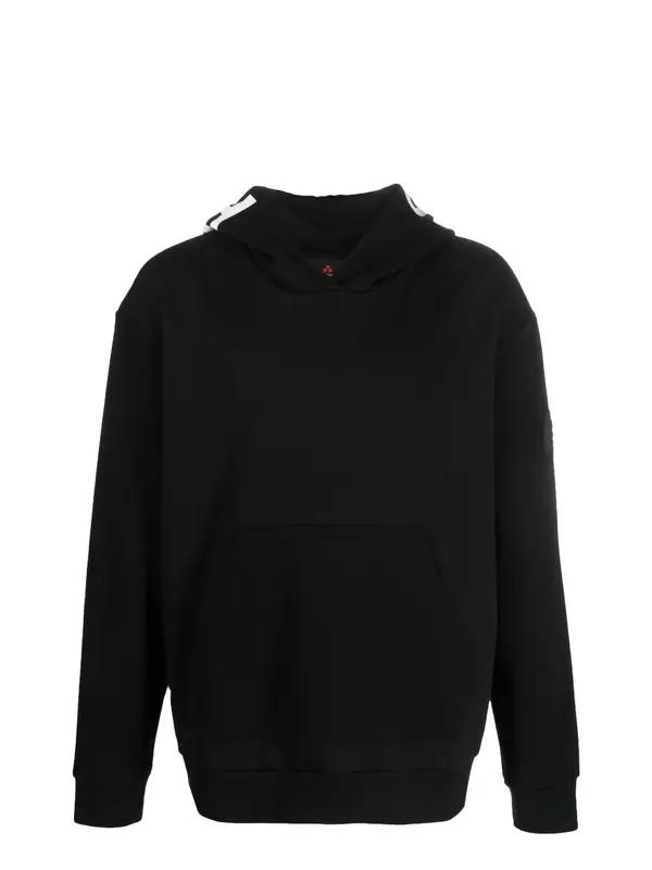 Peuterey Logo Cotton Hoodie - Black
