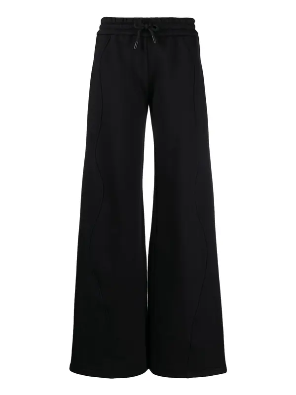 Off White Off-white Piping-detail Cotton Track Pants - Black