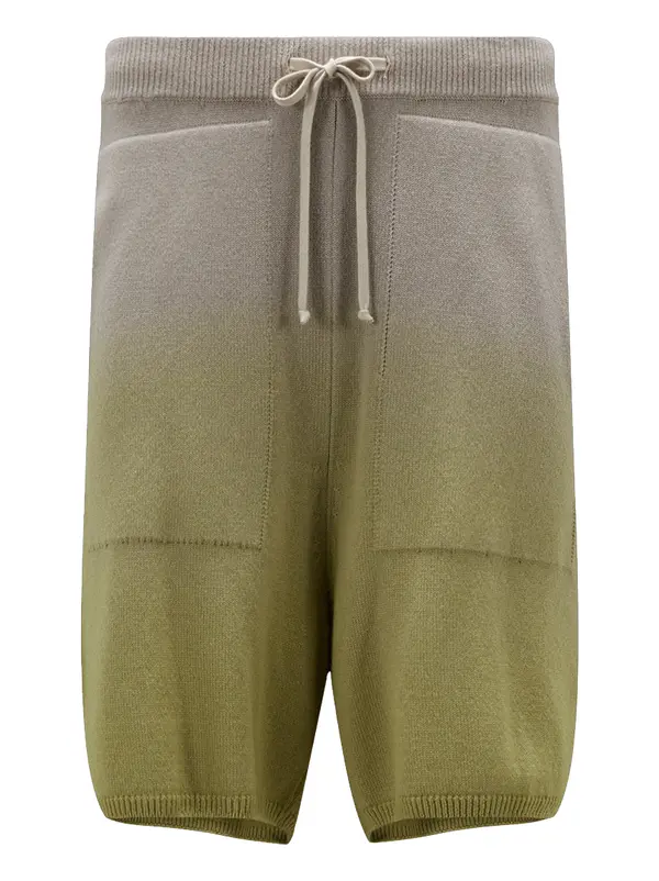 Moncler Gradient Effect Cashmere Shorts - Yellow