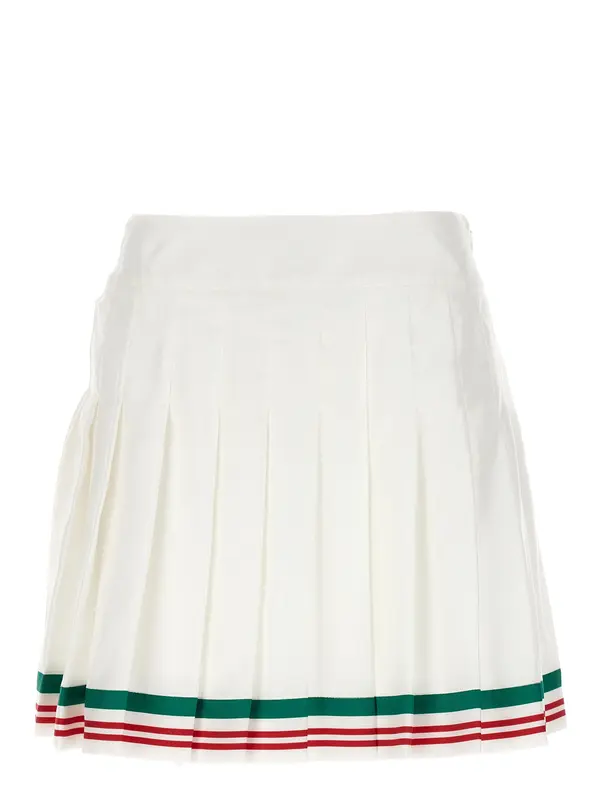 Casablanca Casa Way Pleated Skirt - White
