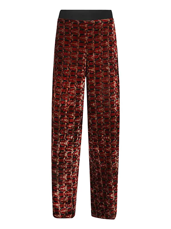OBIDI Velvet Trousers - Red