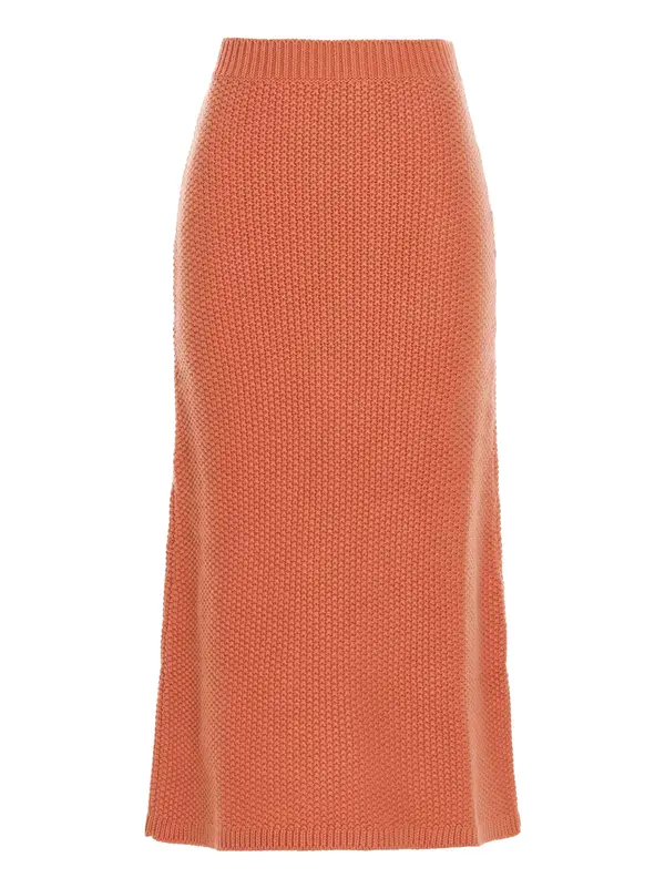 Chloé Knit Long Skirt - Orange
