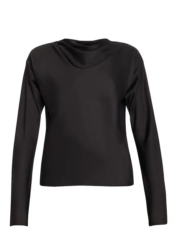 A.L.C. Georgia Cowl-neck Top - Black