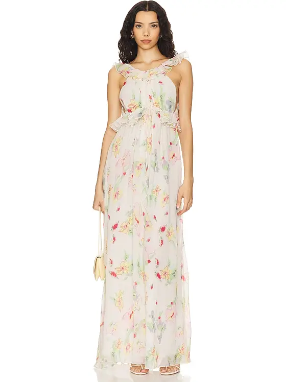 For Love & Lemons Abby Maxi Dress - Multi