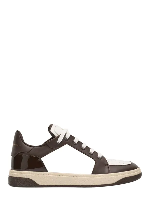 GIUSEPPE ZANOTTI Gz94 Leather Sneakers - Wht/brown