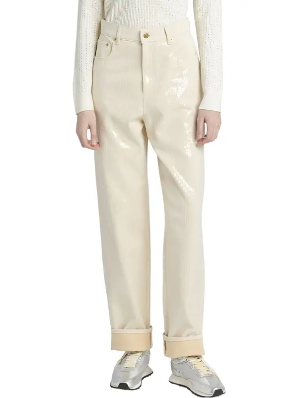 GOLDEN GOOSE Journey Kim Straight Leg Jeans - Ecru