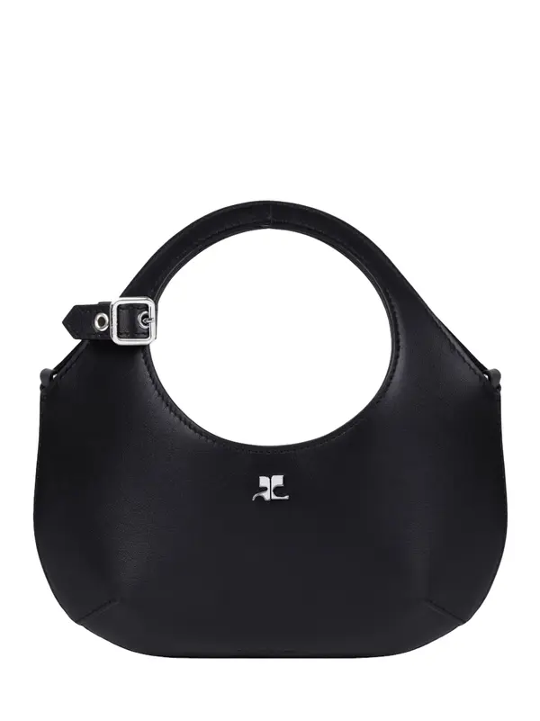 COURREGES Mini Holy Leather Tote - Black