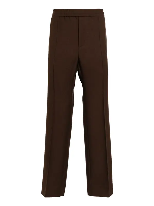 Gucci Stripe-detail Cotton Trousers - Brown