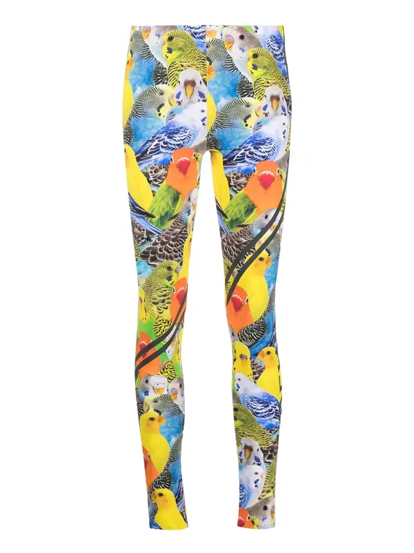 Loewe Bird-print Leggings - Blue