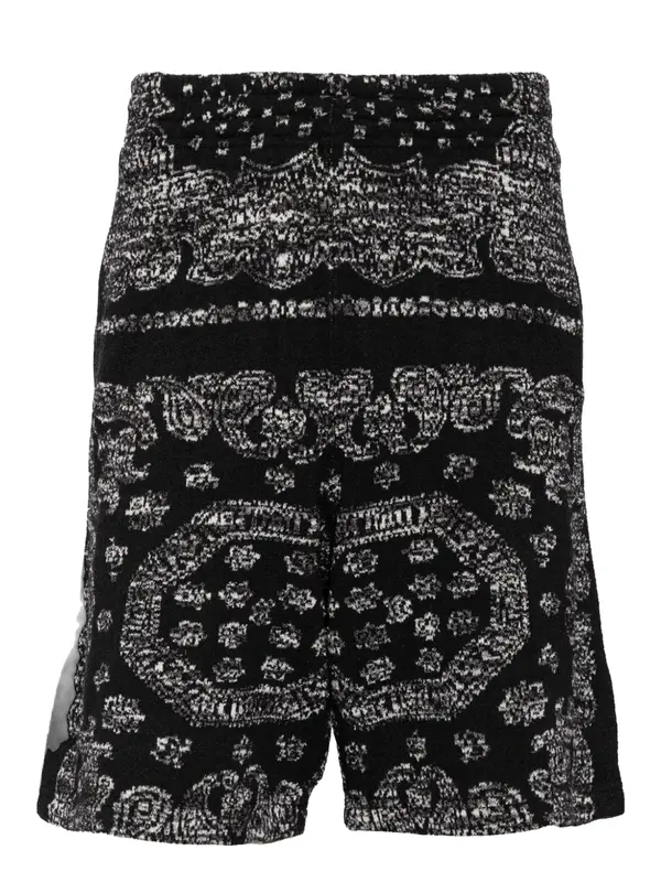 BREATH Patterned Jacquard Bouclé Shorts - Black