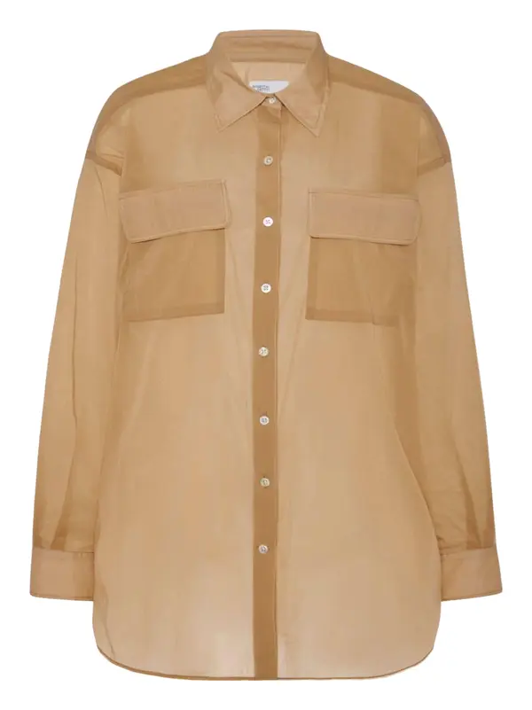 Rosetta Getty Pointed-collar Button-up Shirt - Neutrals