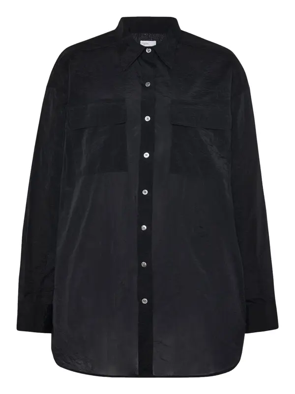 Rosetta Getty Pointed-collar Button-up Shirt - Black