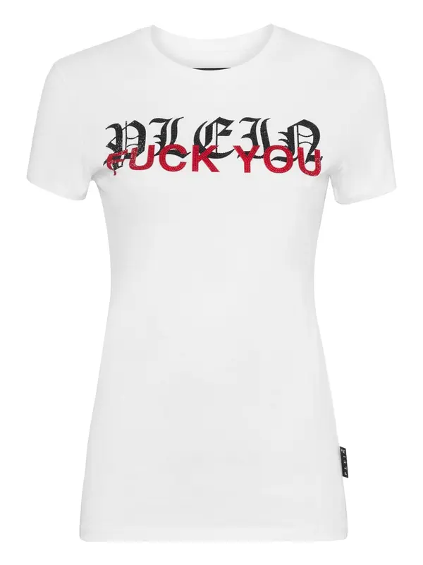 Philipp Plein Lettering Cotton T-shirt - White