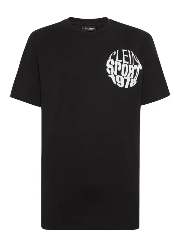 PLEIN SPORT Logo-print Cotton T-shirt - Black