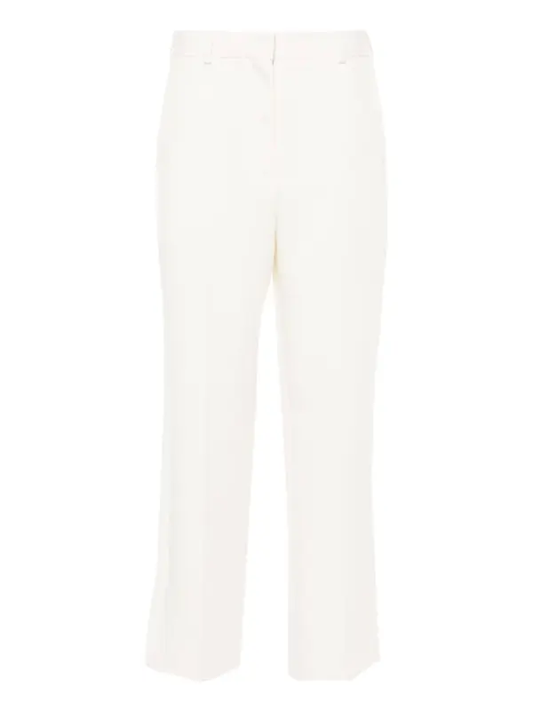 TOTEME Straight-leg Cropped Trousers - White
