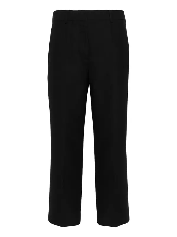 TOTEME Pressed-crease Cropped Trousers - Black